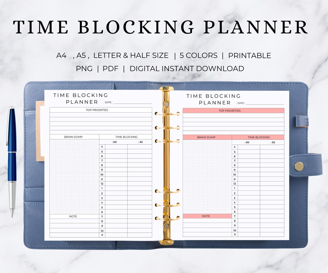 Time Blocking Planner | Time Blocking Printable | Time Blocking Method ...
