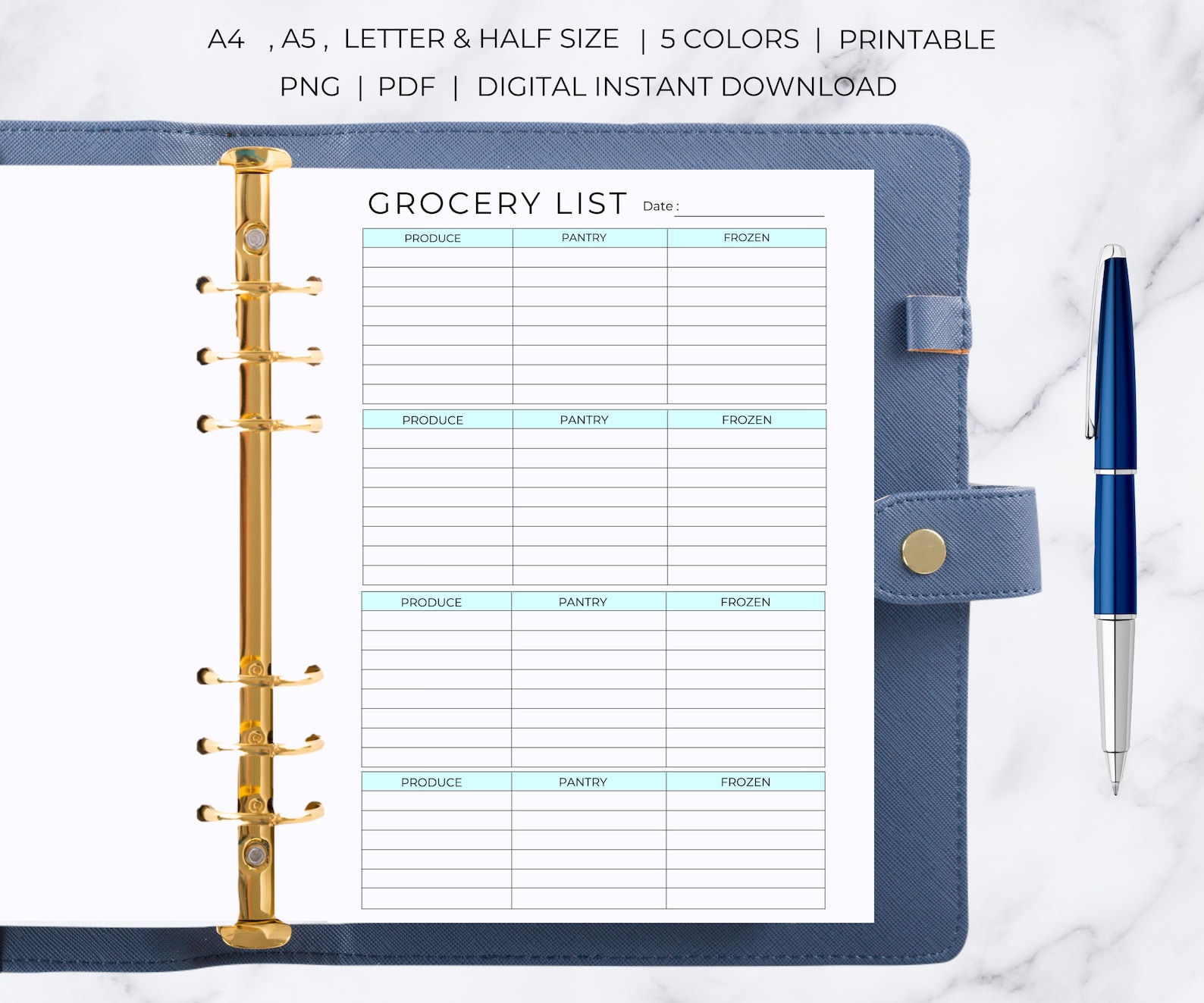 Grocery List Grocery List Notepad Grocery List Printable Grocery List ...