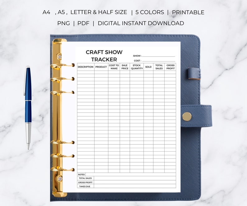 Craft Show Tracker Craft Show Order Form Craft Show Price - Etsy