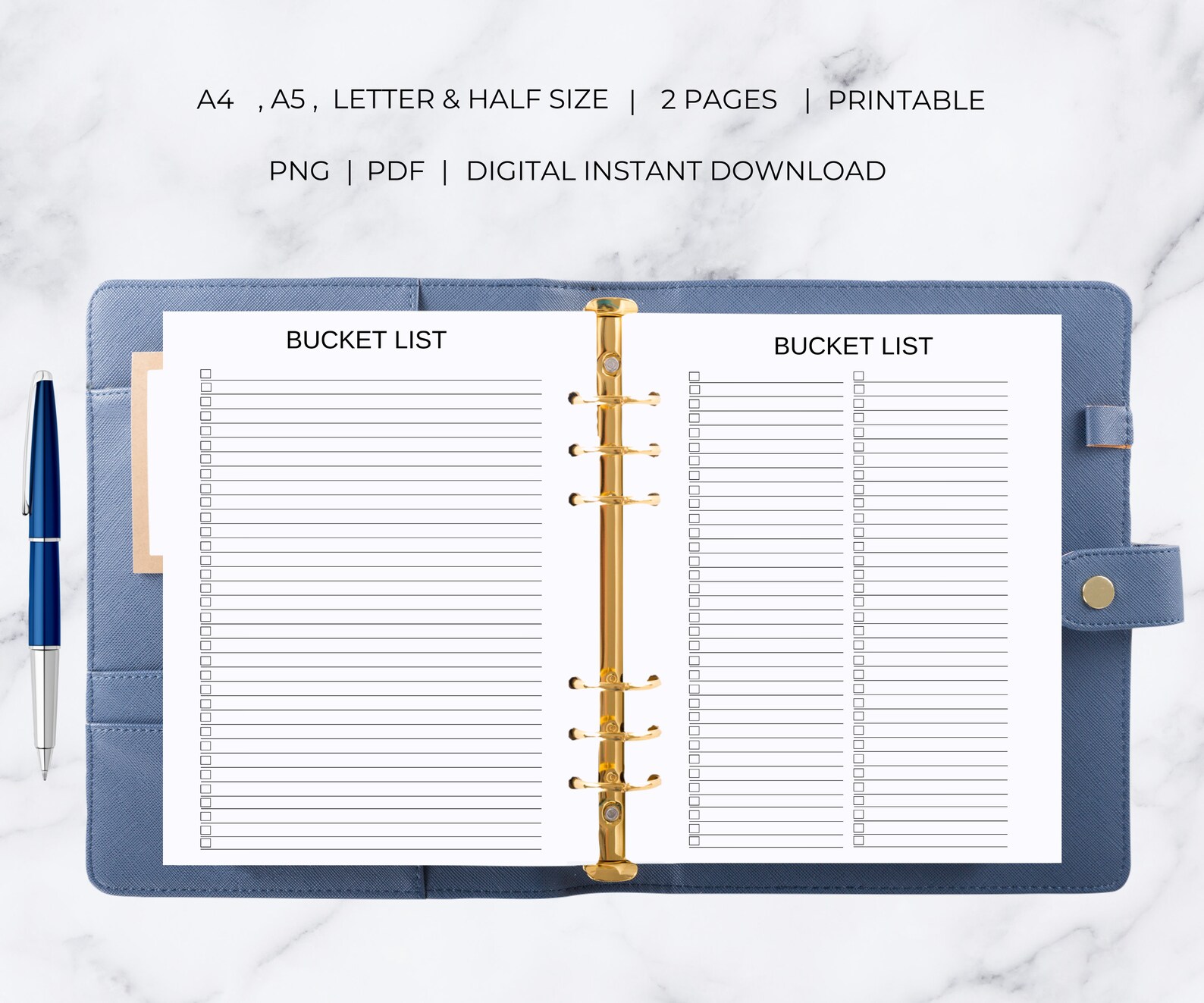 Bucket List Printable | Bucket List Planner | Goals Planner | Bucket ...