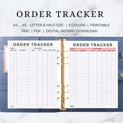 Order Tracker Printable Order Tracker Form Template Order - Etsy