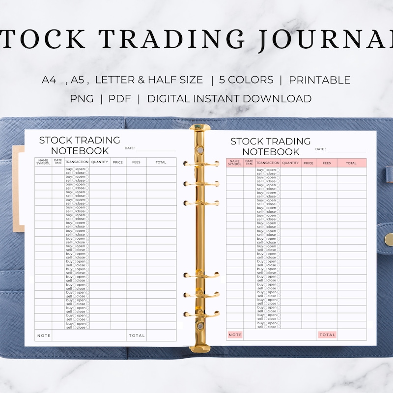 Trading Journal Template - Etsy