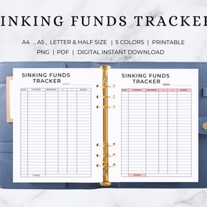 Sinking Funds Tracker Sinking Funds Binder Sinking Funds - Etsy