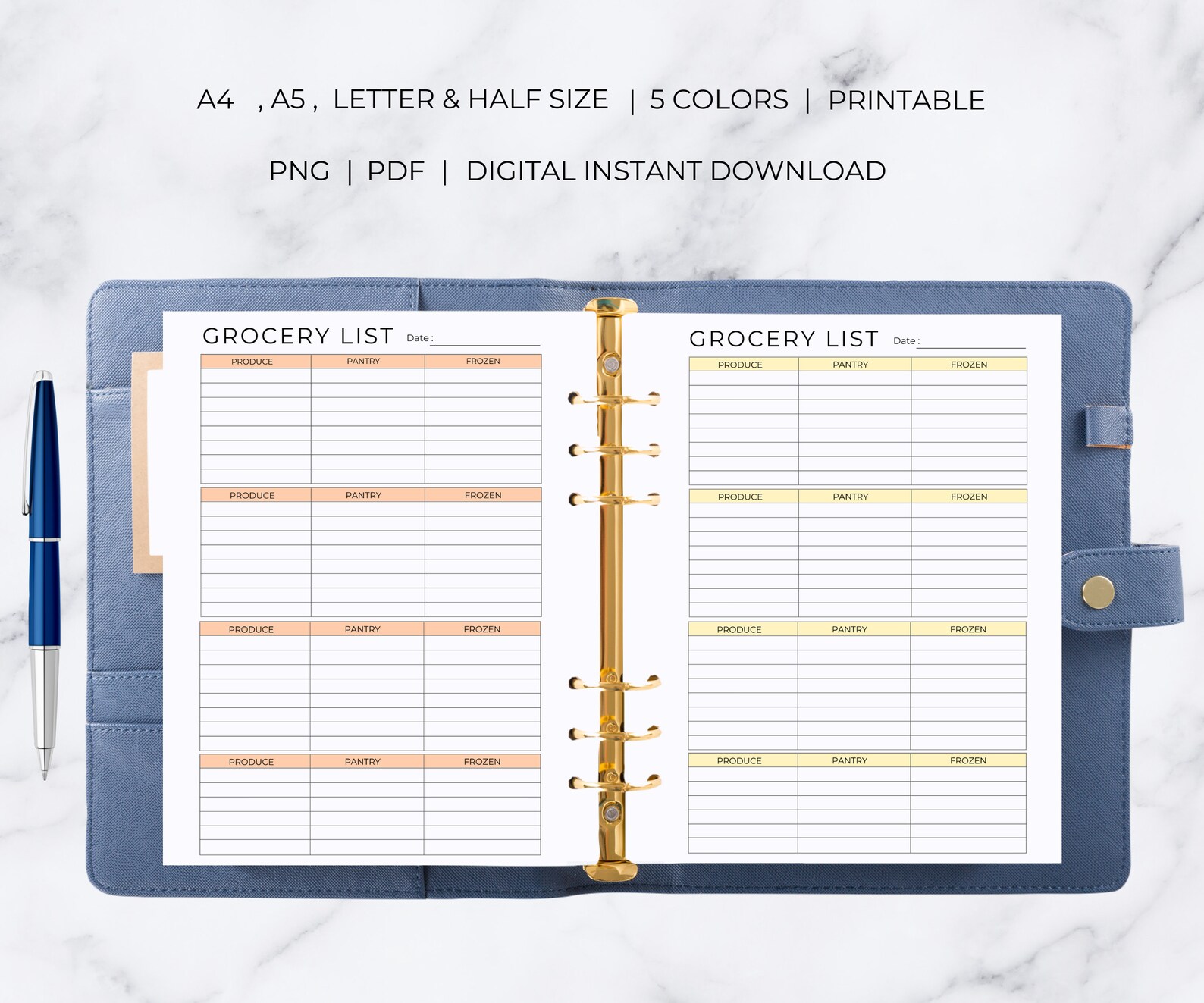 Grocery List Grocery List Notepad Grocery List Printable - Etsy