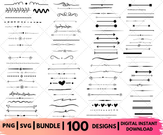 Basic lines svg lines svg straight line svg line drawing | Etsy