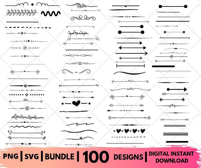 Basic lines svg lines svg straight line svg line drawing | Etsy