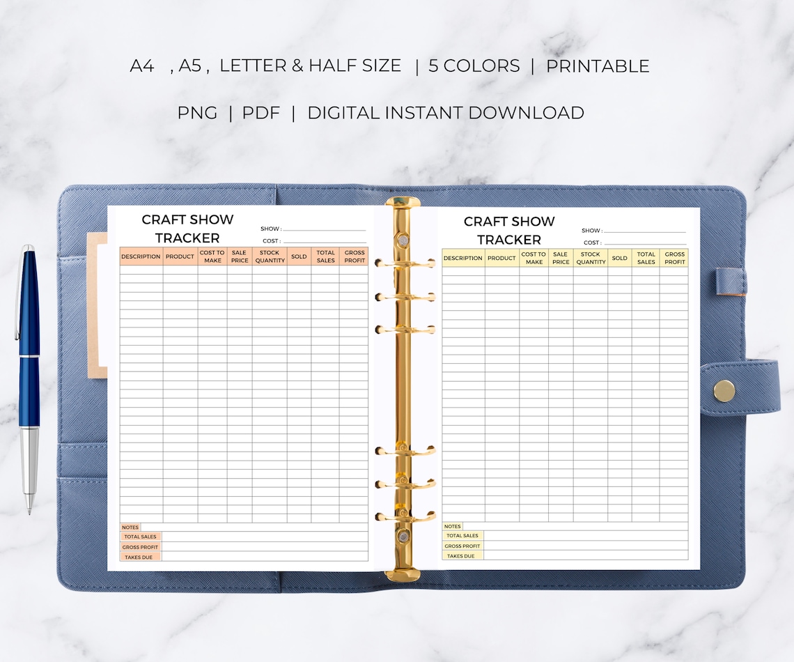 Craft Show Tracker Craft Show Order Form Craft Show Price - Etsy