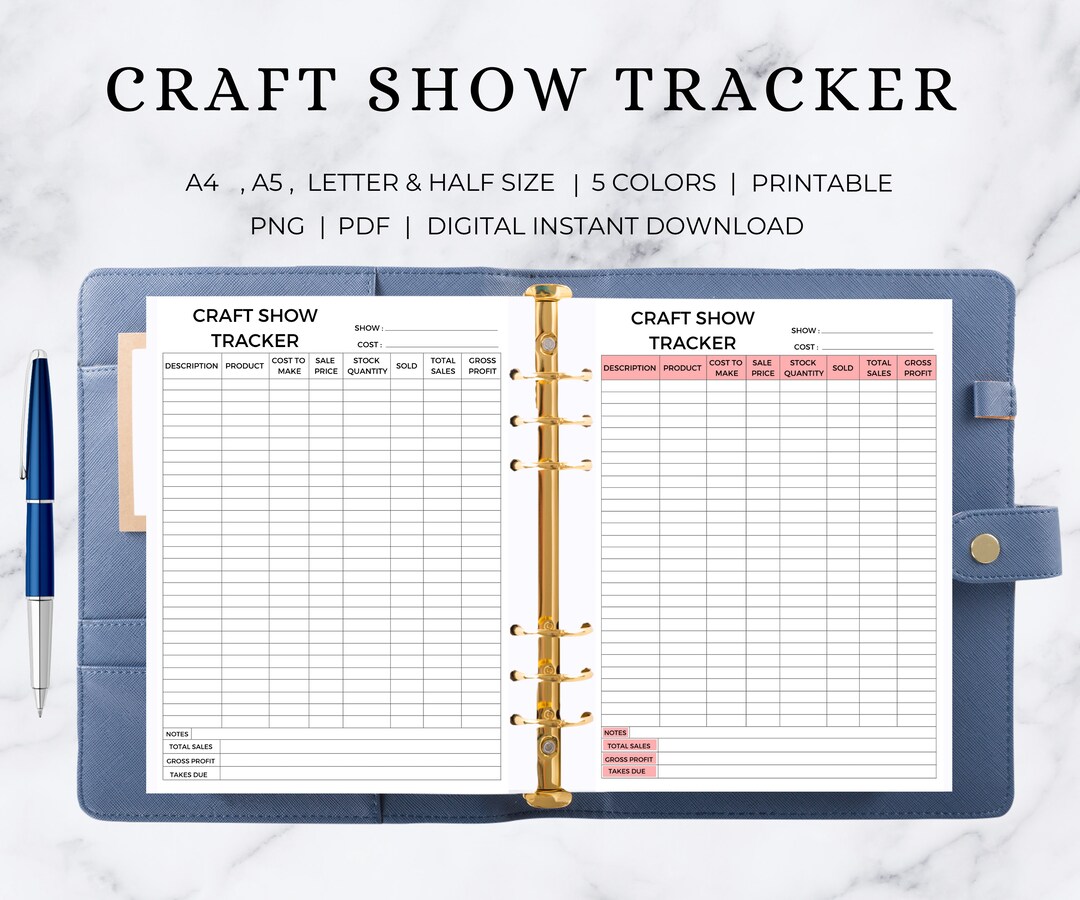 Craft Show Tracker | Craft Show Order Form | Craft Show Price Sign ...