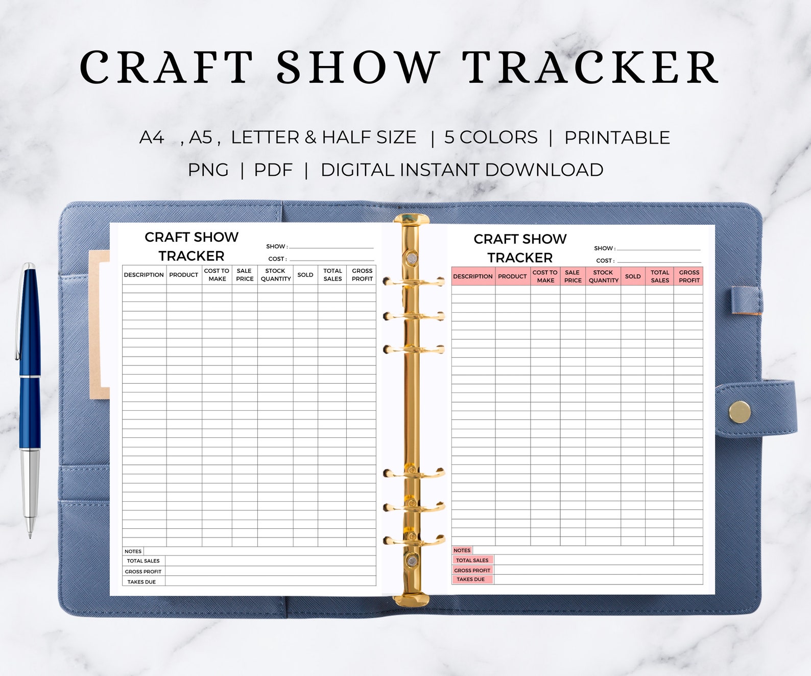 Craft Show Planner | Craft Show Tracker | Craft Show Printable | Craft ...