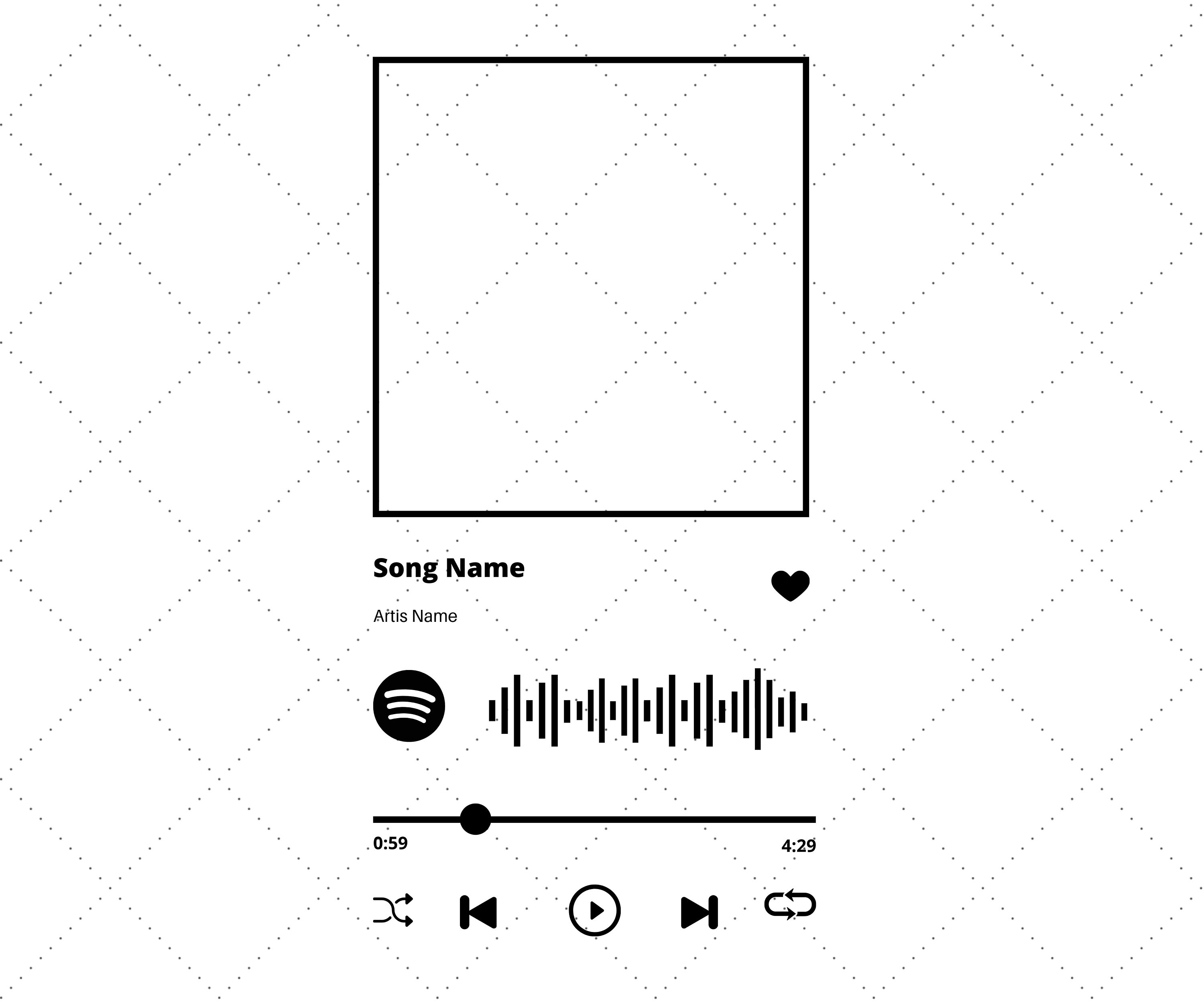 Spotify Glass Art SVG
