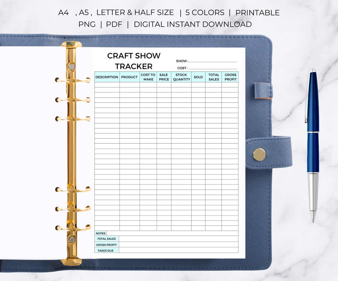 Craft Show Tracker Craft Show Order Form Craft Show Price - Etsy