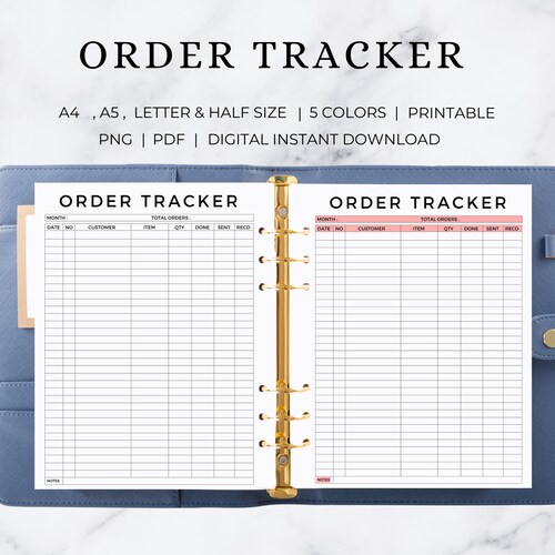 Order Tracker Printable Order Tracker Form Template Order - Etsy