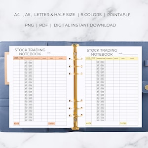 Stock Trading Journal | Stock Trading Charts | Stock Trading ...