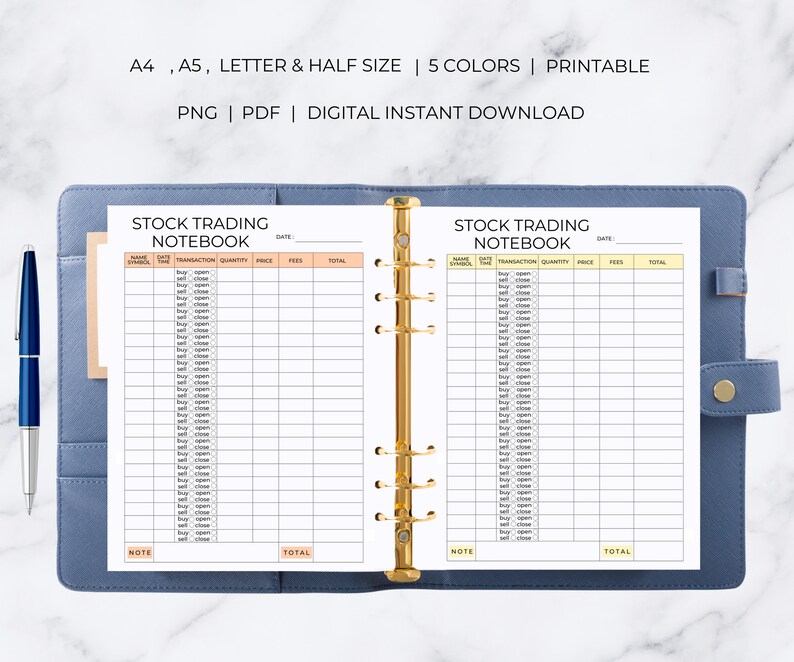 Stock Trading Journal | Stock Trading Charts | Stock Trading ...