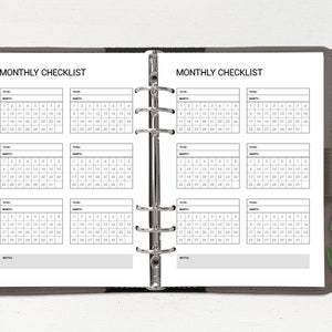 Monthly Checklist Printable, Printable Checklist, Simple Monthly ...