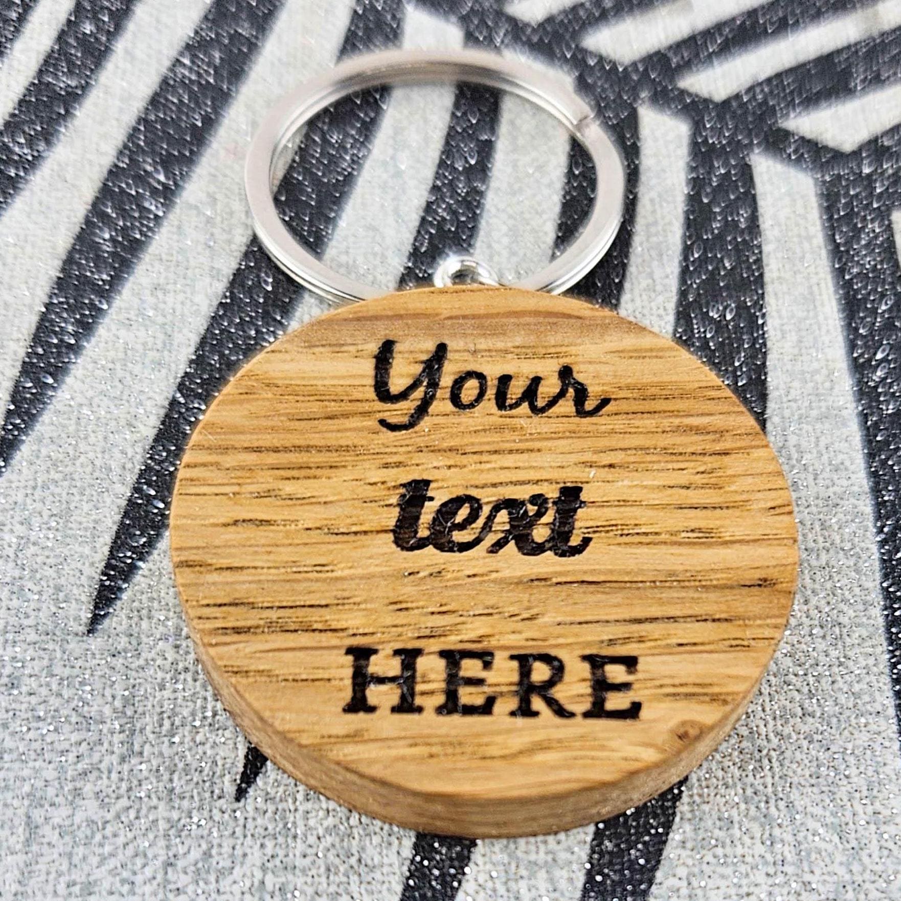 Custom Eighth Notes Wooden Keychain – Engraved Musical Note Keyring ...