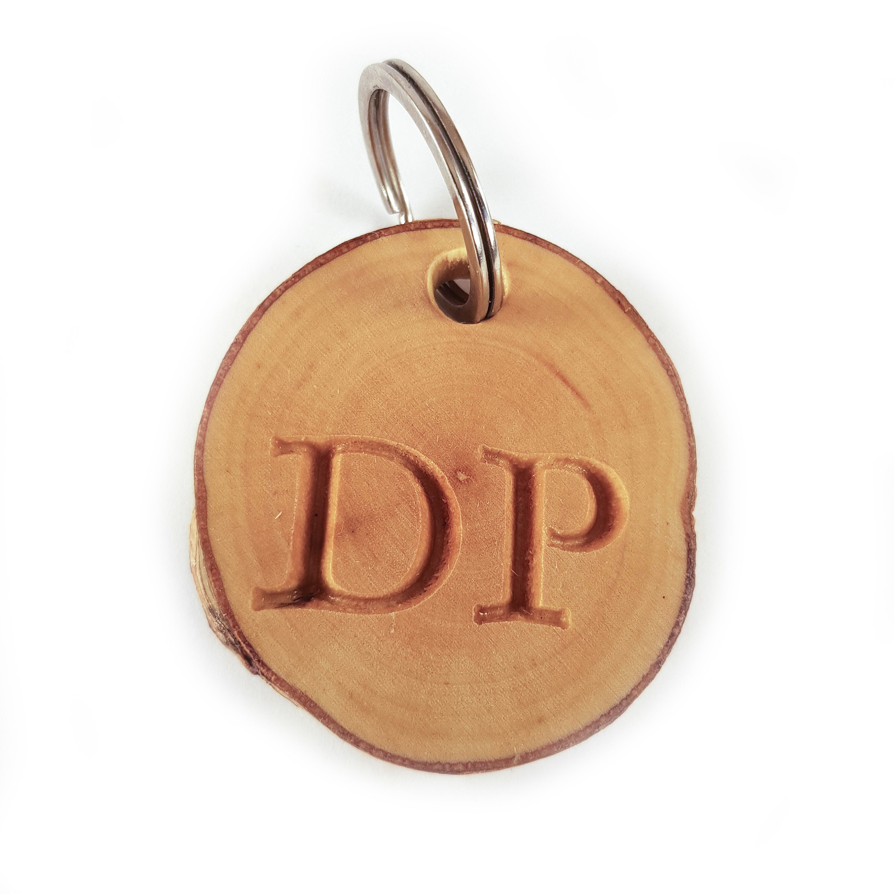 Personalized wood slice keychain custom birch keyring | Etsy