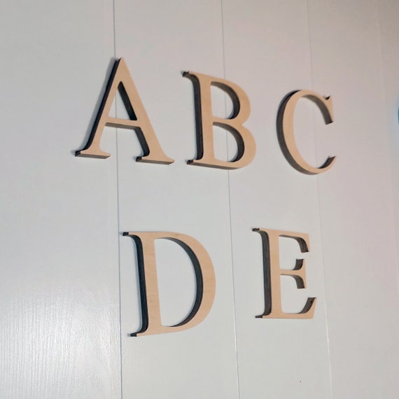 Wooden Latters and Numbers 4inch 10cm Times New Roman Font | Etsy