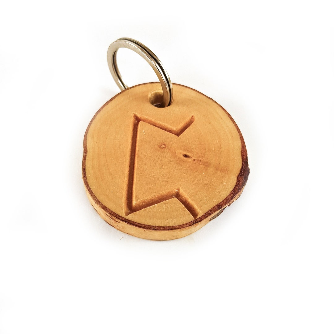 Nordic Runes Keychain, More Variations, Custom Wood Slice Keyring ...