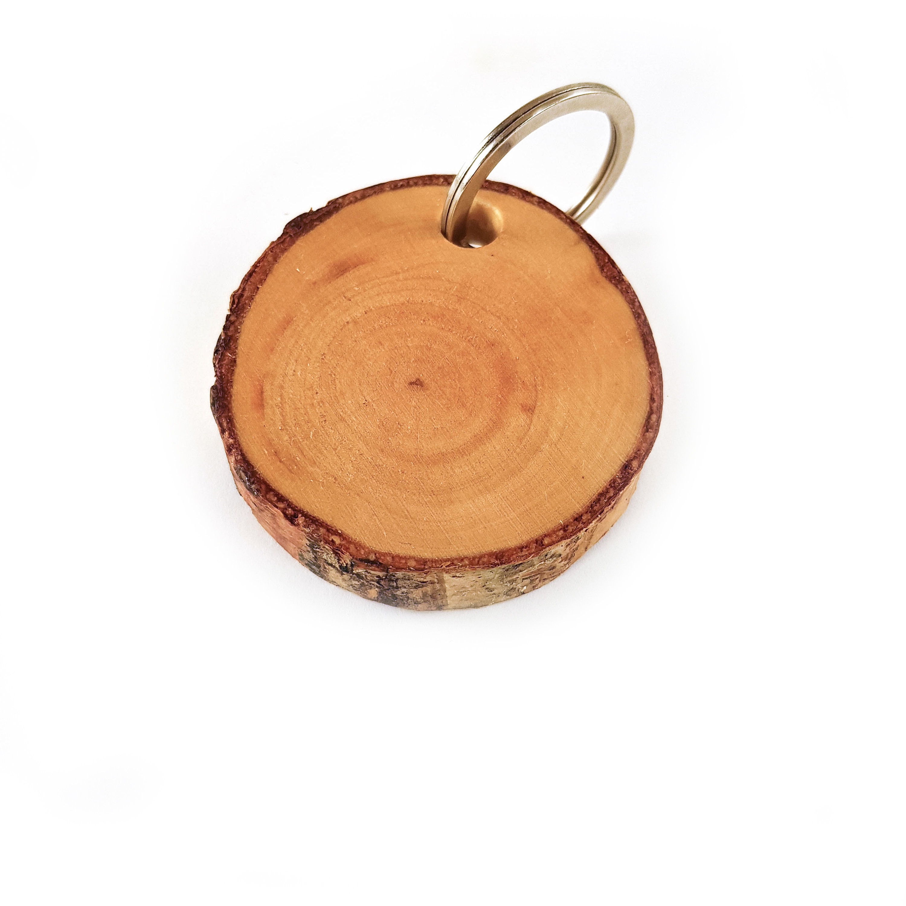 Personalized wood slice keychain custom birch keyring | Etsy