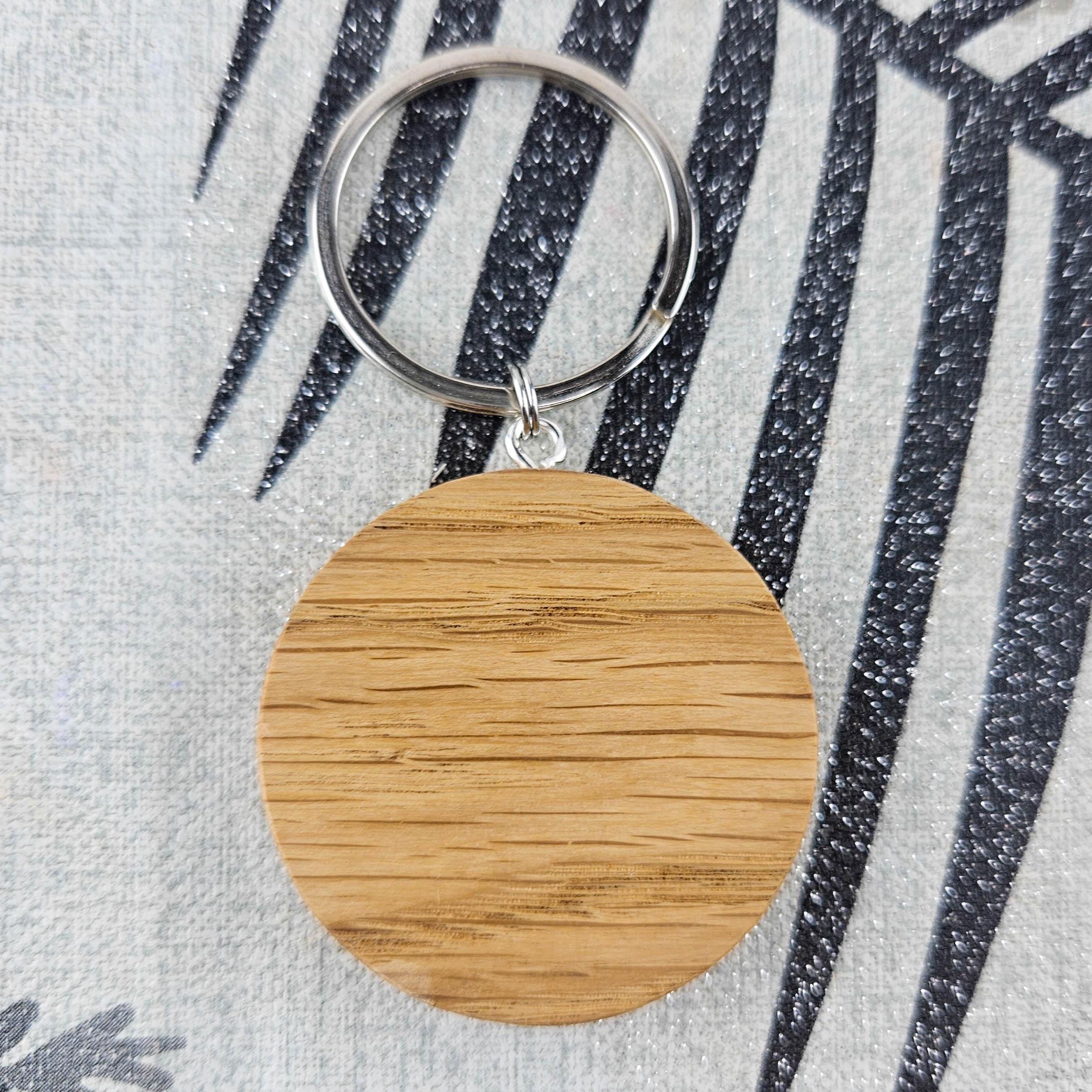 Custom Eighth Notes Wooden Keychain – Engraved Musical Note Keyring ...