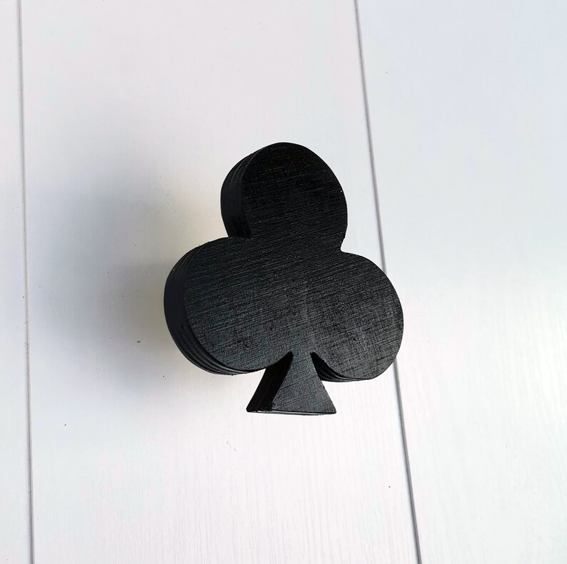 Wood Playing Card Suit Wall Hooks, Modern Coat Rack, Hearts, Clubs ...