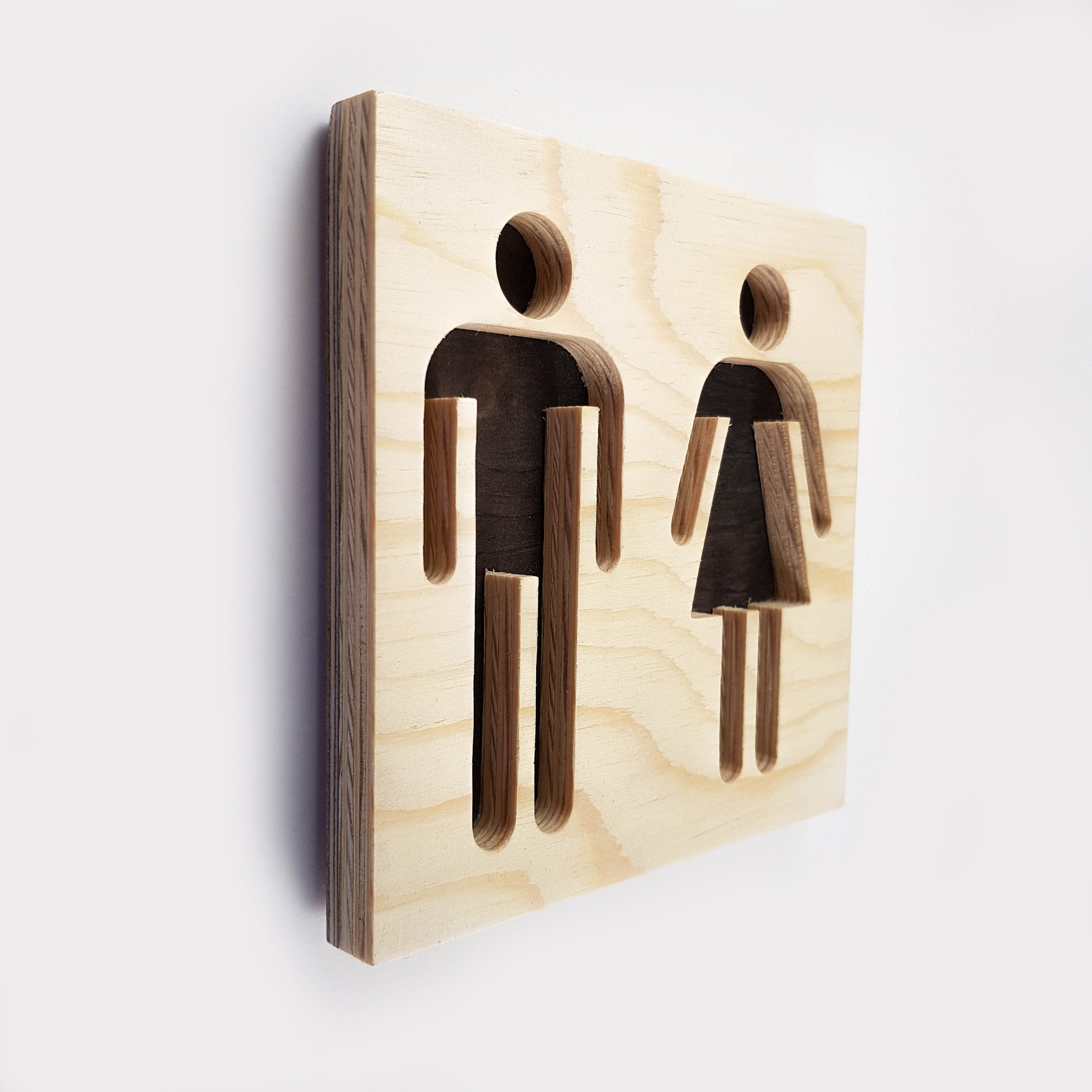 Restroom Wood Sign Modern WC Sign Bathroom Door Wood Sign - Etsy