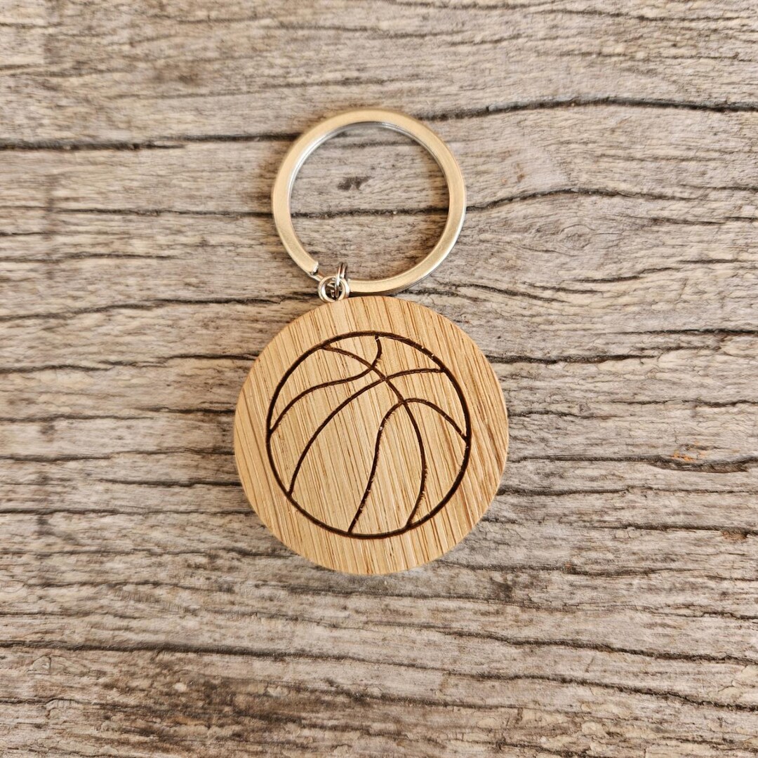 Handmade Engraved Basketball Keychain | Central Basketball Design ...