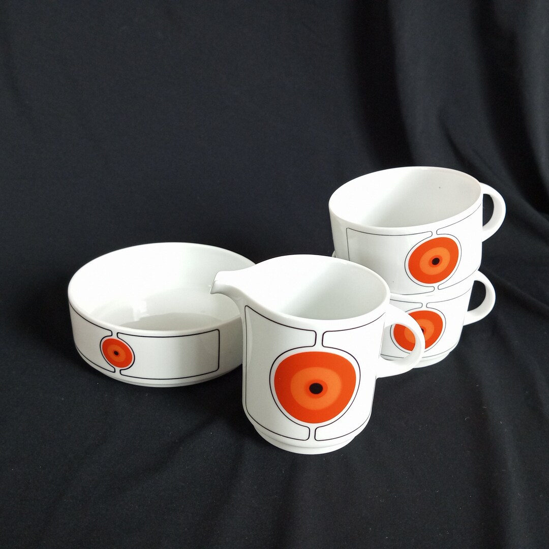 50 Thomas Germany Rosenthal Eclipse Rare Vintage Set (4 Pcs)germany ...