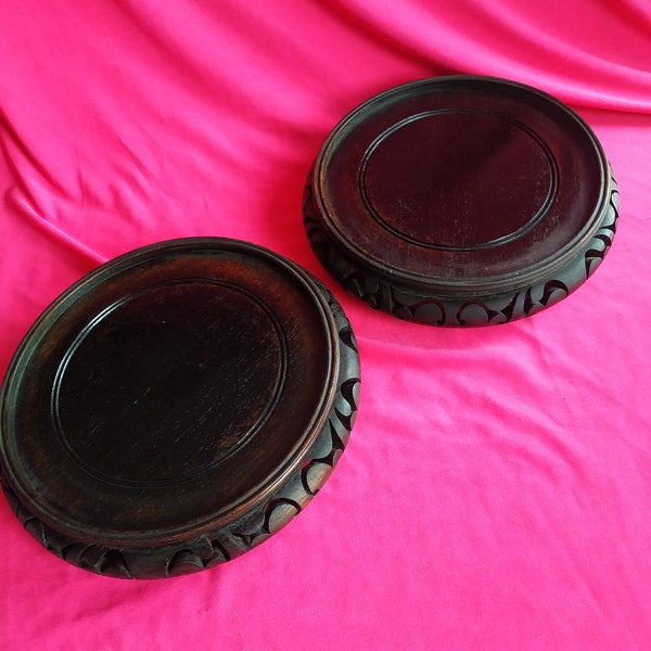 Asian Wood Pedestal Stand - Etsy