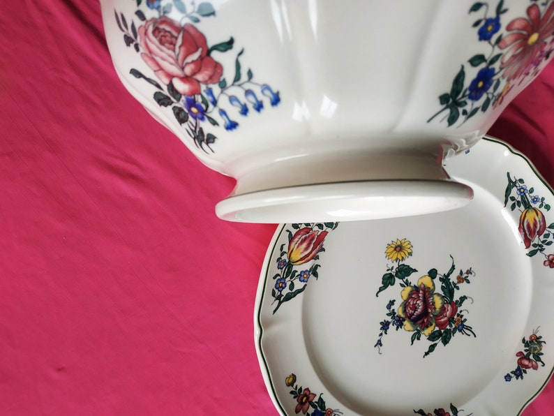 Old Strasbourg /villeroy Boch. Large Serving Porcelain Salad Bowl With ...