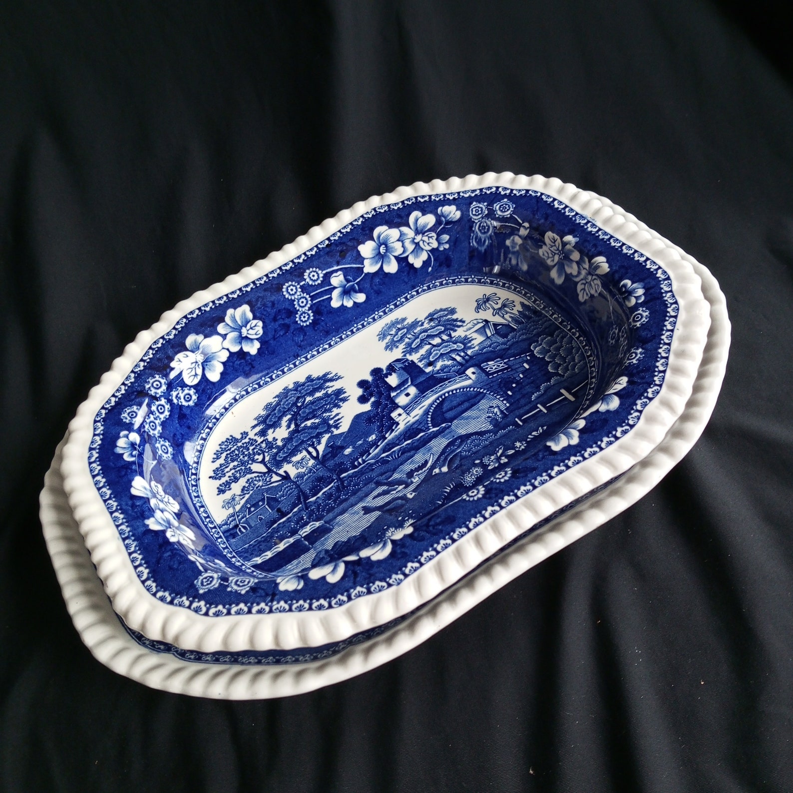 Copeland Spode Flow Blue Transfer Ware / Antique Spode Blue - Etsy