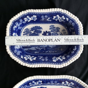 Copeland Spode Flow Blue Transfer Ware / Antique Spode Blue Tower Dish ...