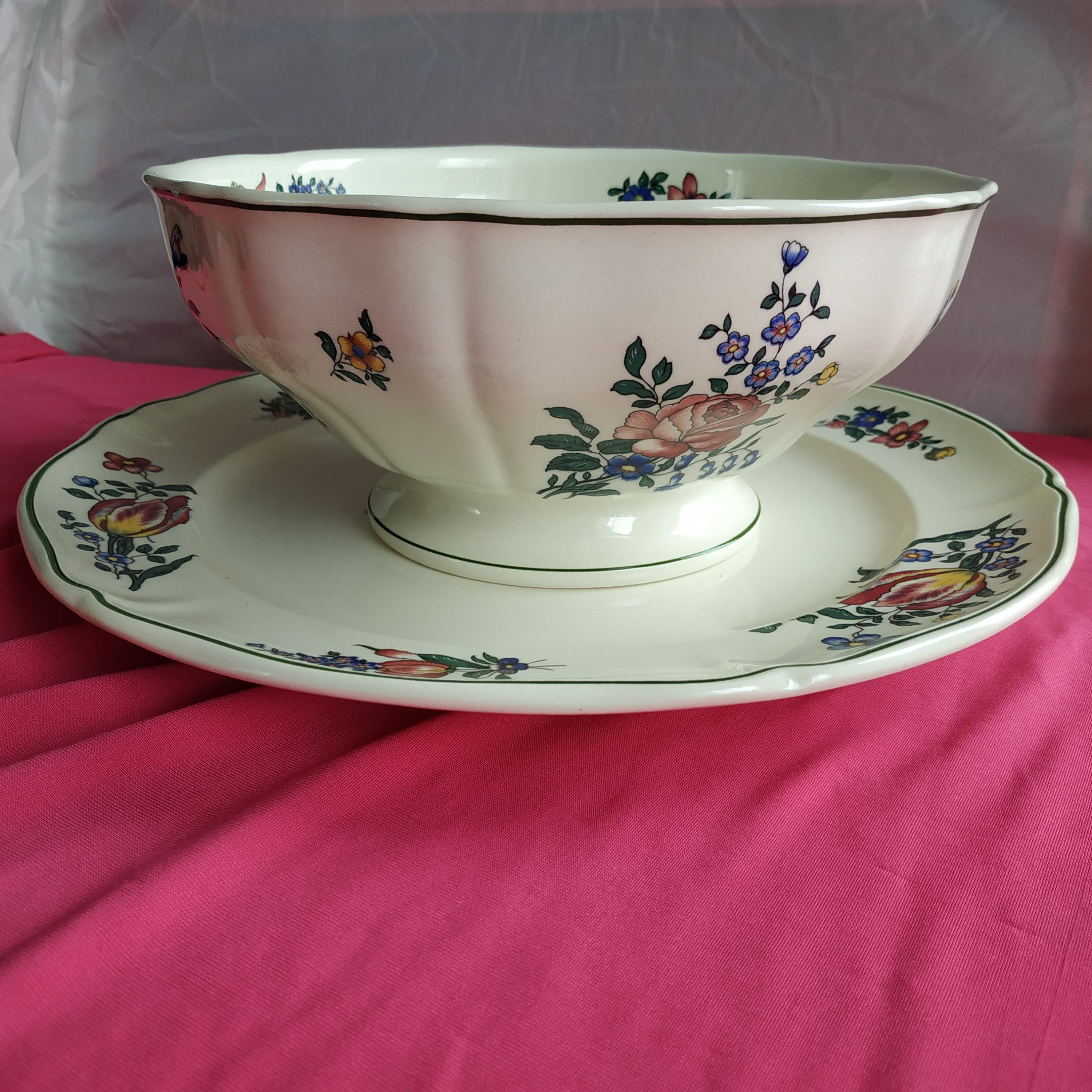 Old Strasbourg /villeroy Boch. Large Serving Porcelain Salad Bowl With ...
