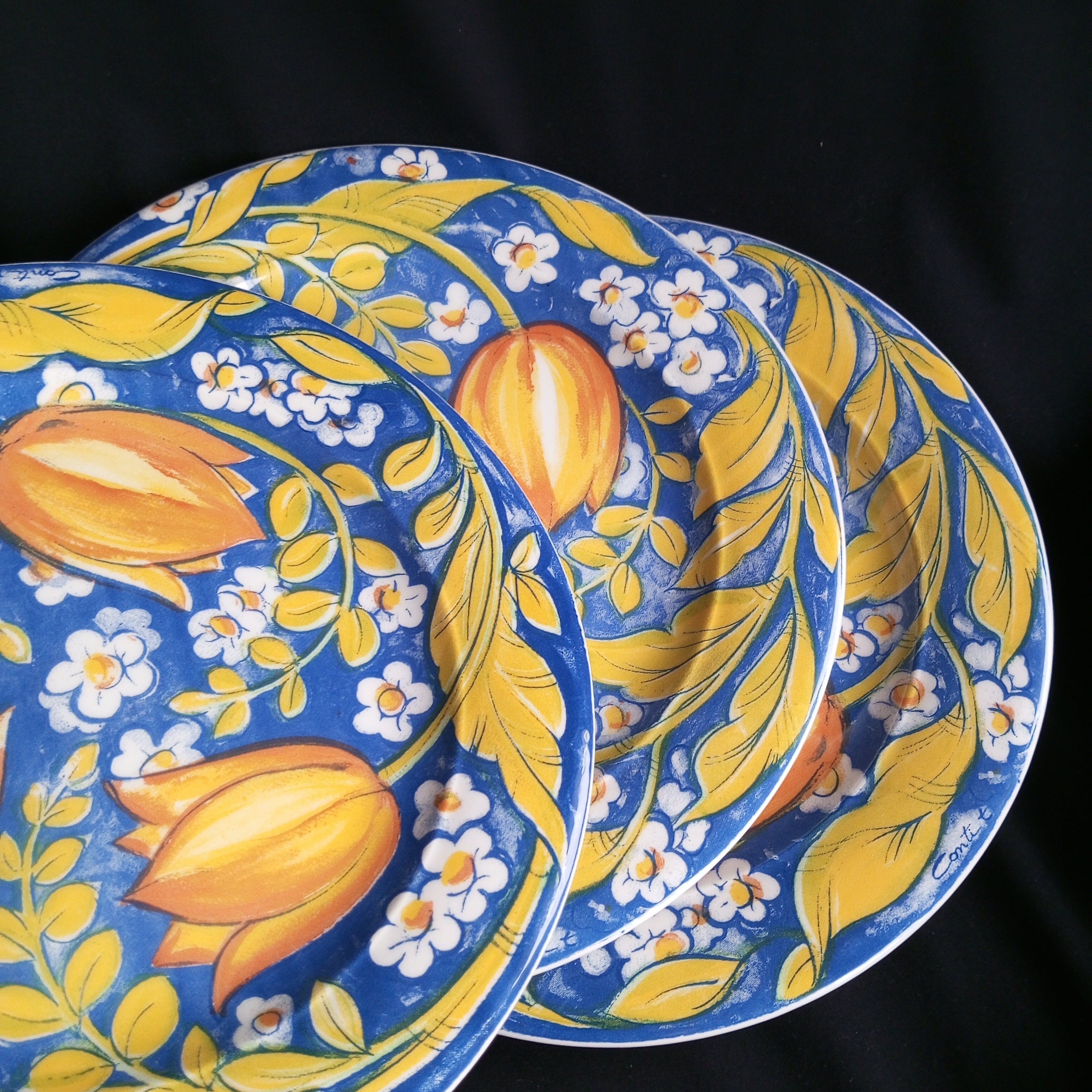 Very Rare Set of 6 Plates/french Faience Ligne Hotesse Bowls Set ...