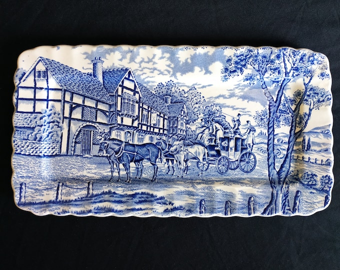 Vintage Blue and White Myott ''royal Mail'' Fine Staffordshire Ware ...