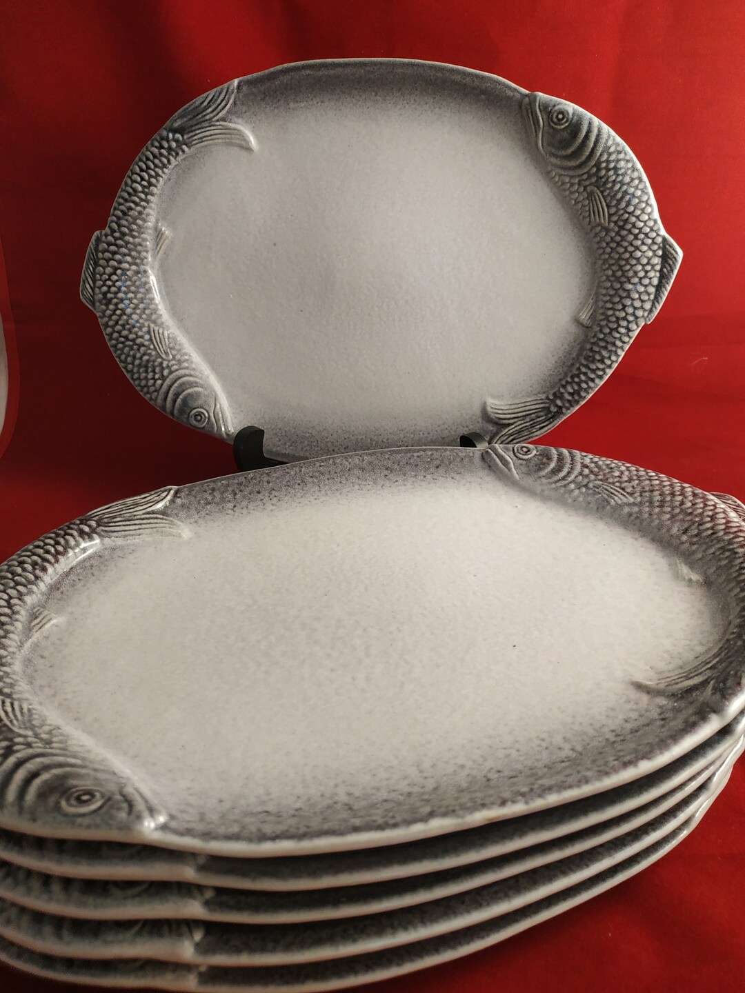 Plates MARZI / Remy/oval Dinner Plates 6 Pcs/vintage German Ceramics ...