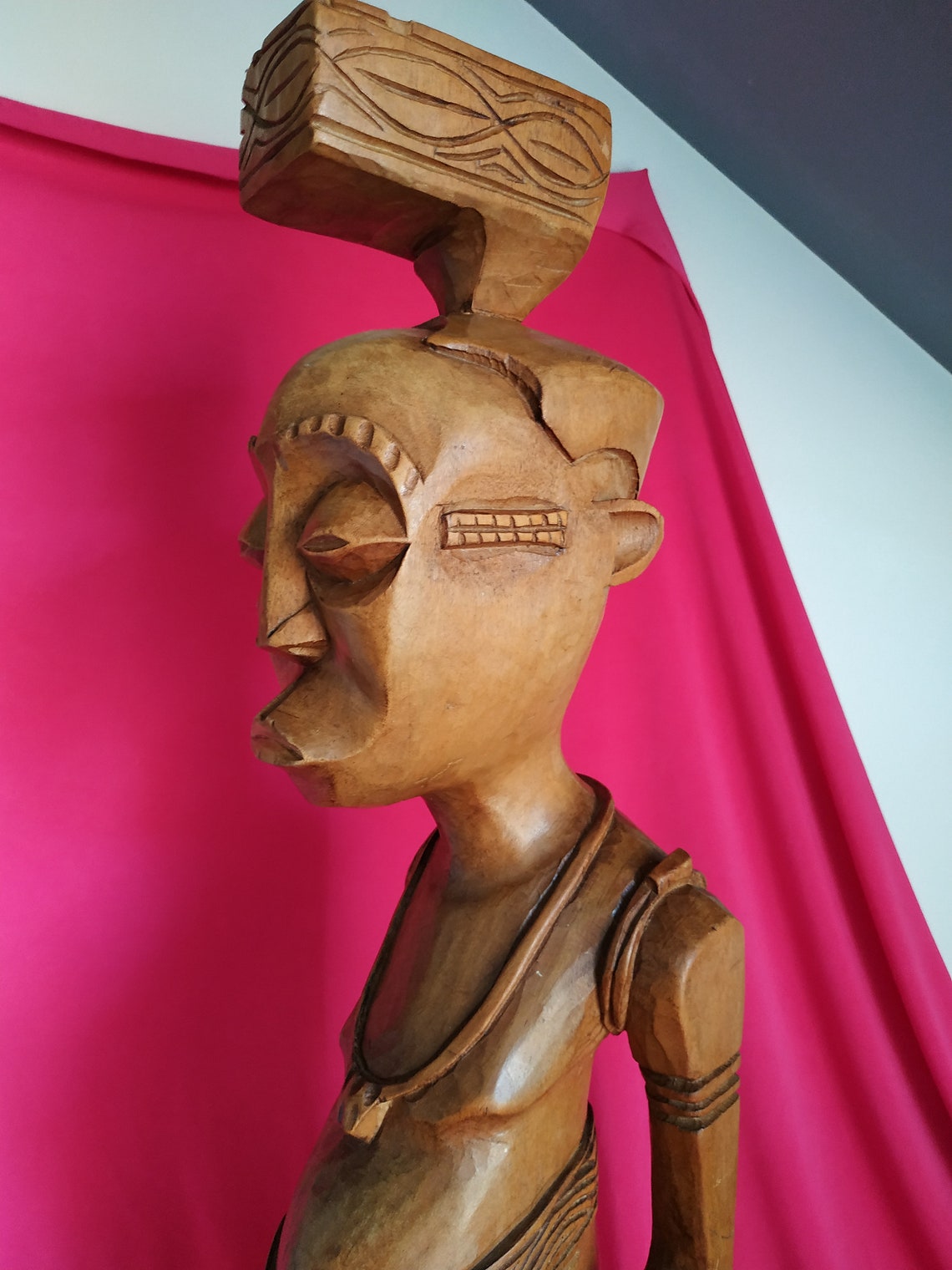 Ndop kubalarge Statue of Kuba Roy. Scarecrow Ndop Bushung - Etsy