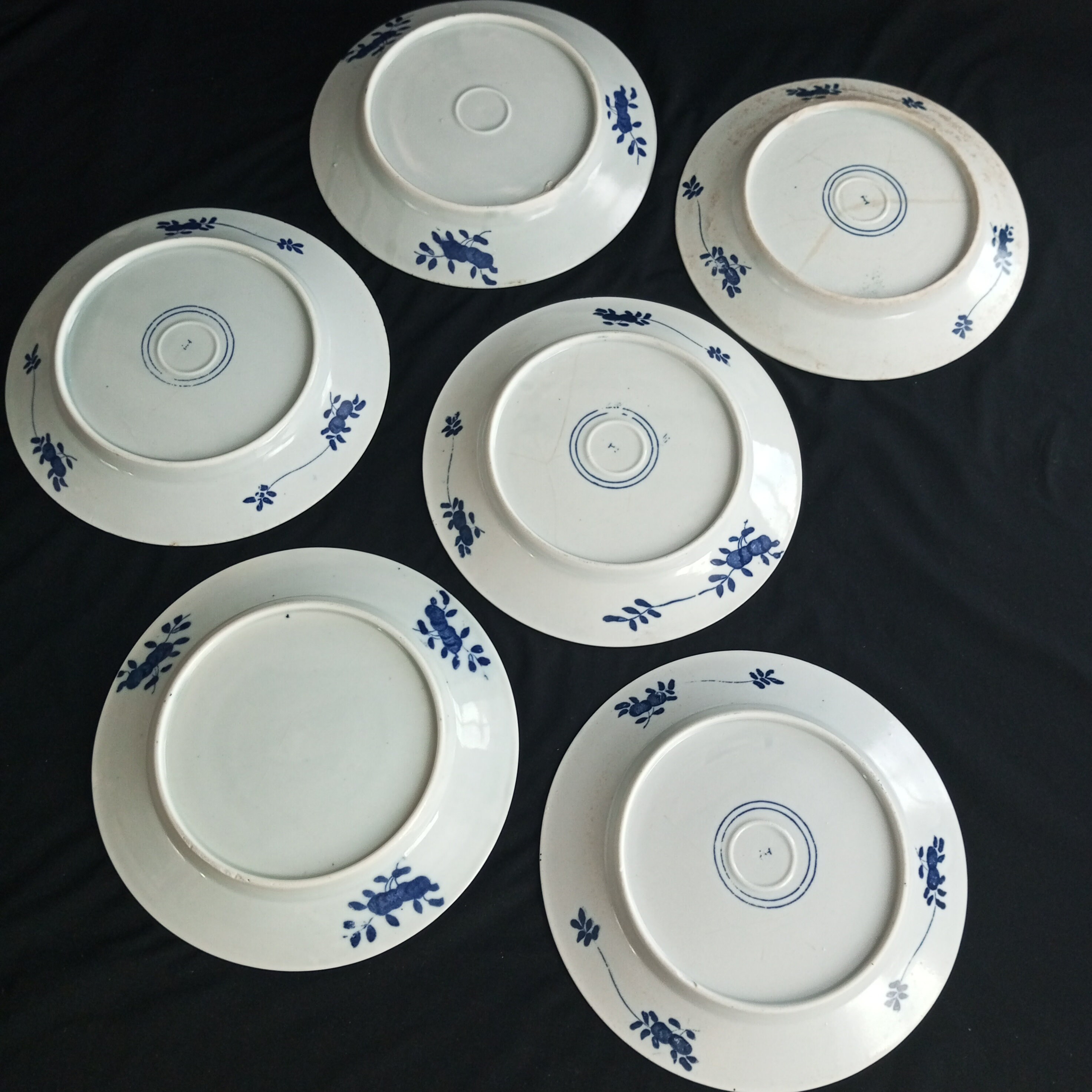 Set 6 Plate/antique Dutch Blue and White Long Eliza - Etsy