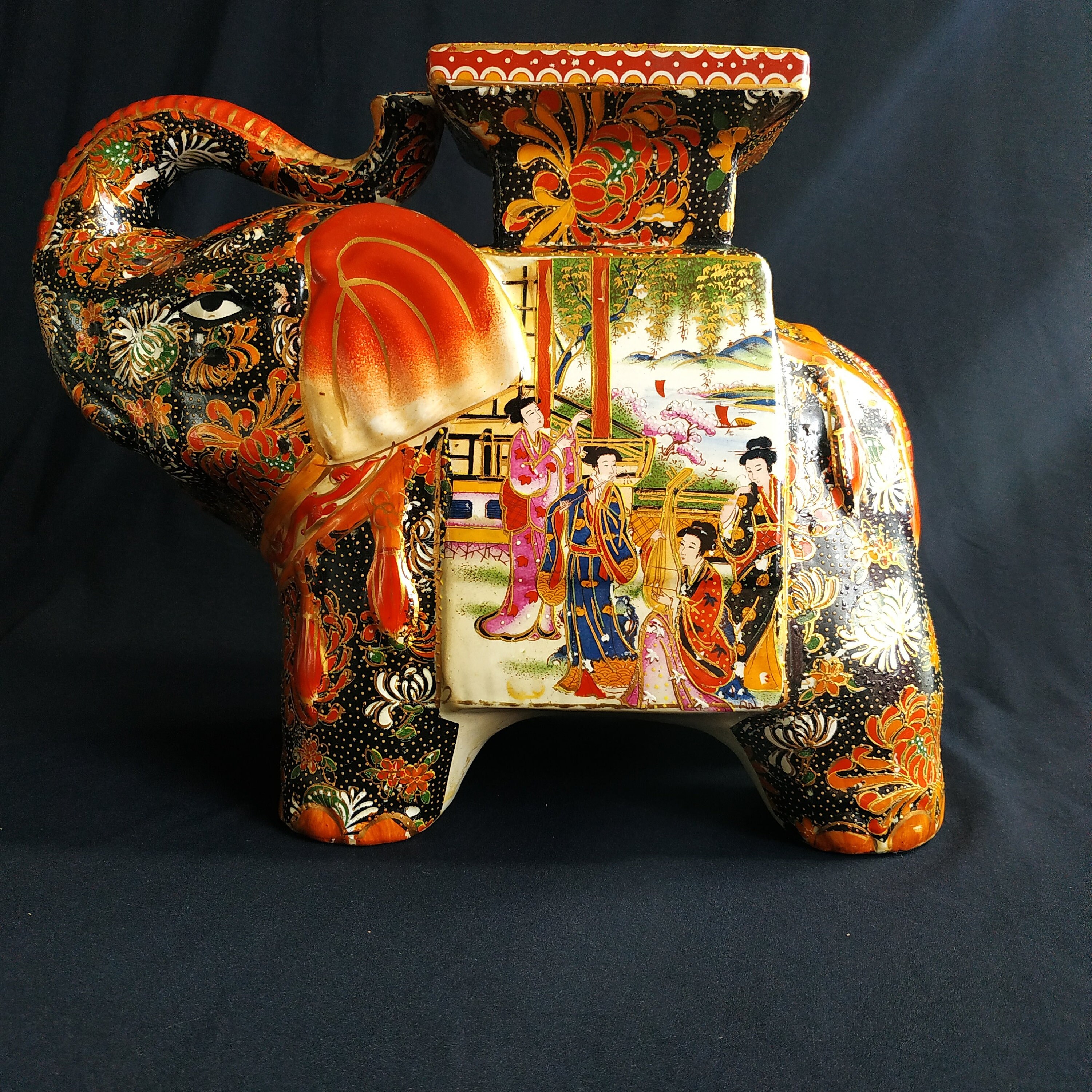 Elephant Statue.vintage Elephant-25cm. Ceramic Elephant Ornament ...