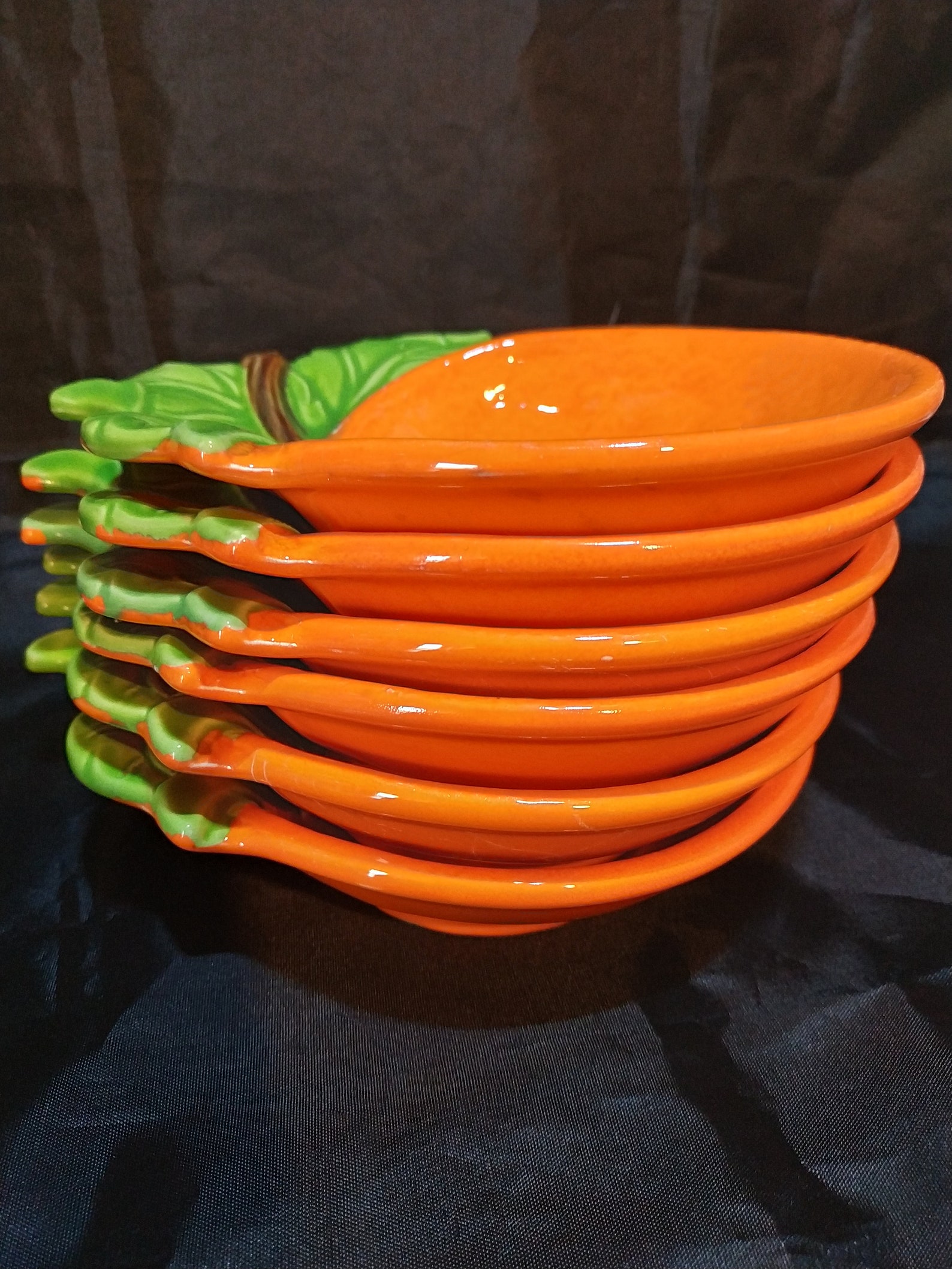 Vintage 6 Small Fruit Dish From Japan in the Form of an Orange With ...