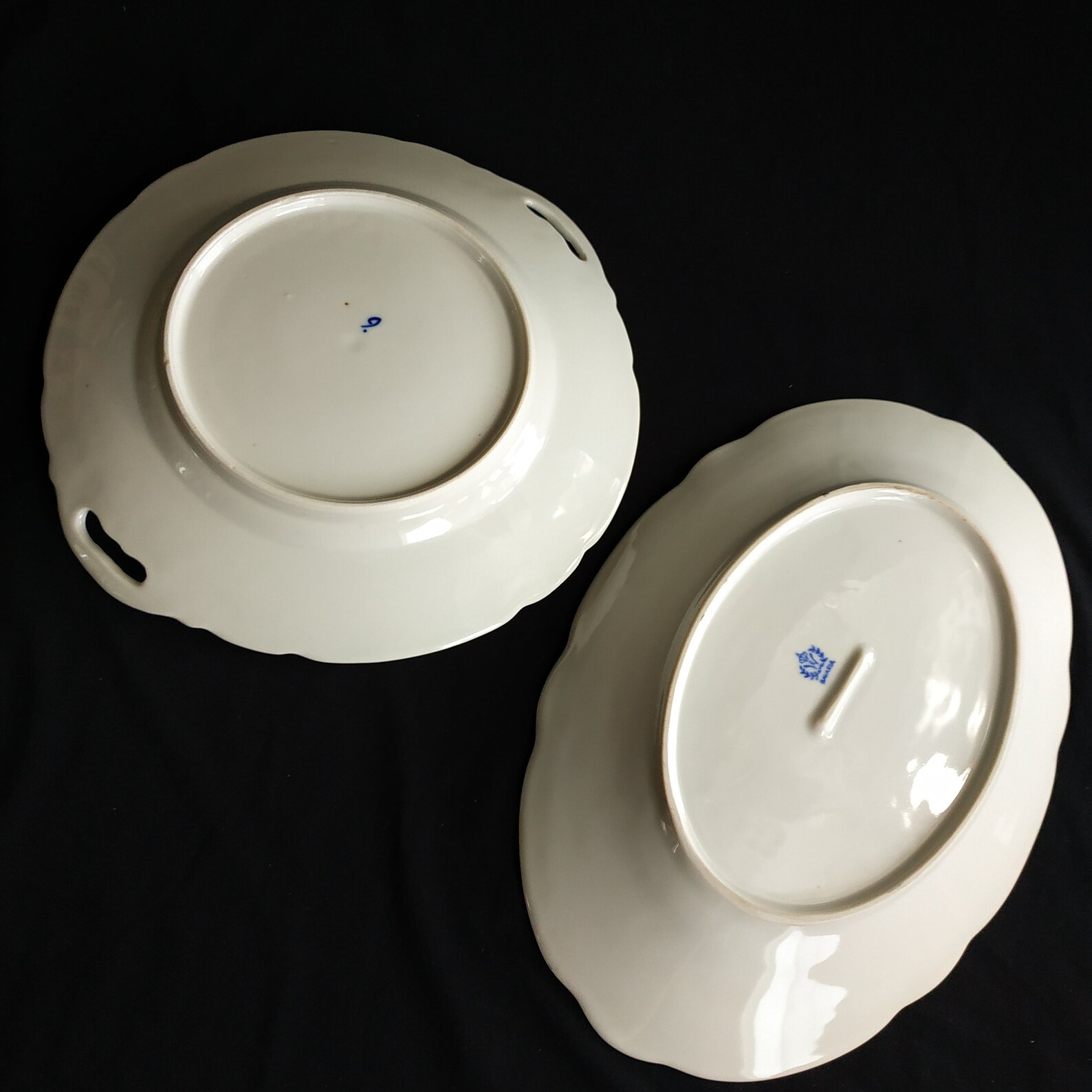 Set of Large Dishes 2 Pieces.bavaria Winterling Antique Strawflower ...