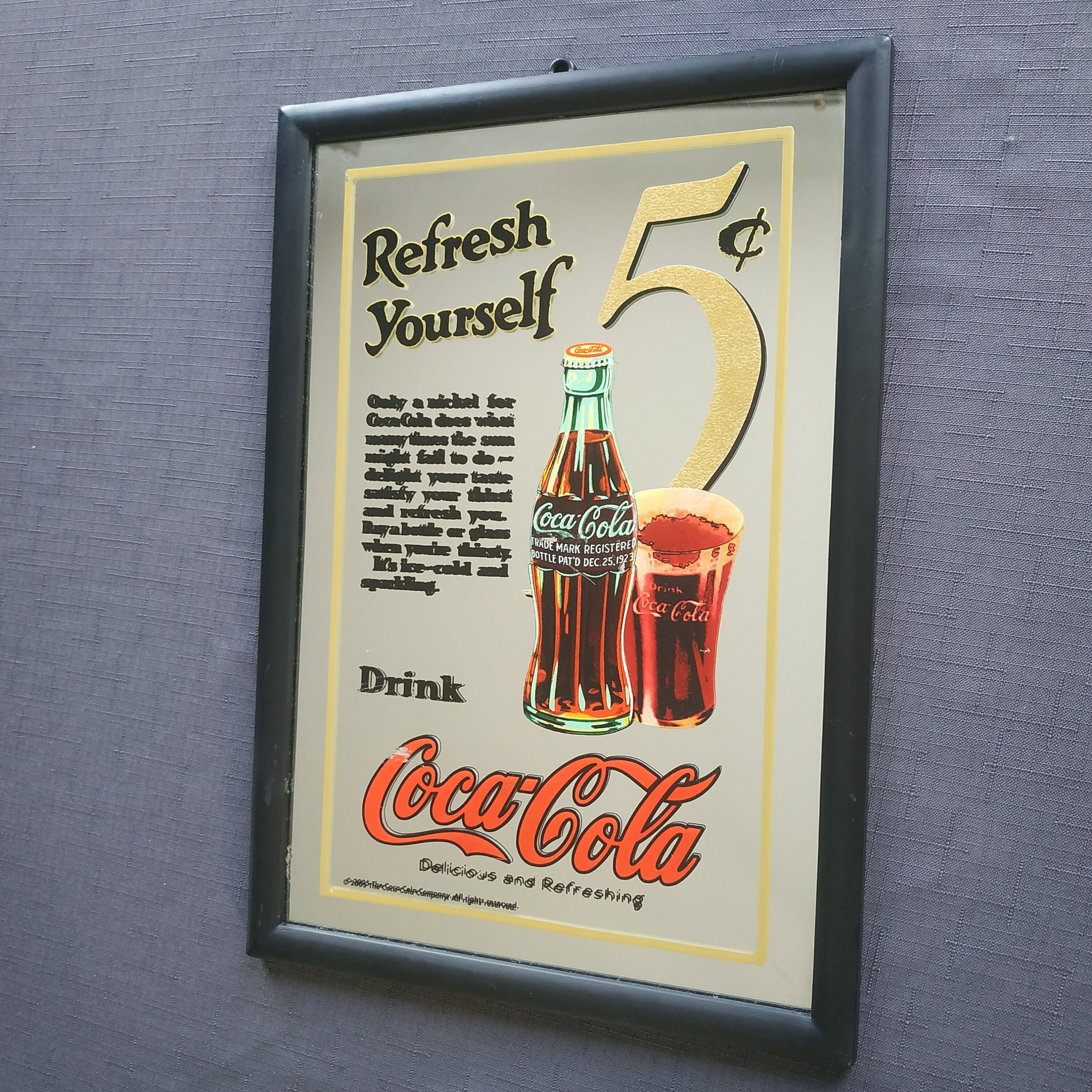 Vintage Coca Cola Mirror Advertising Sign Advertisement Mirror English ...