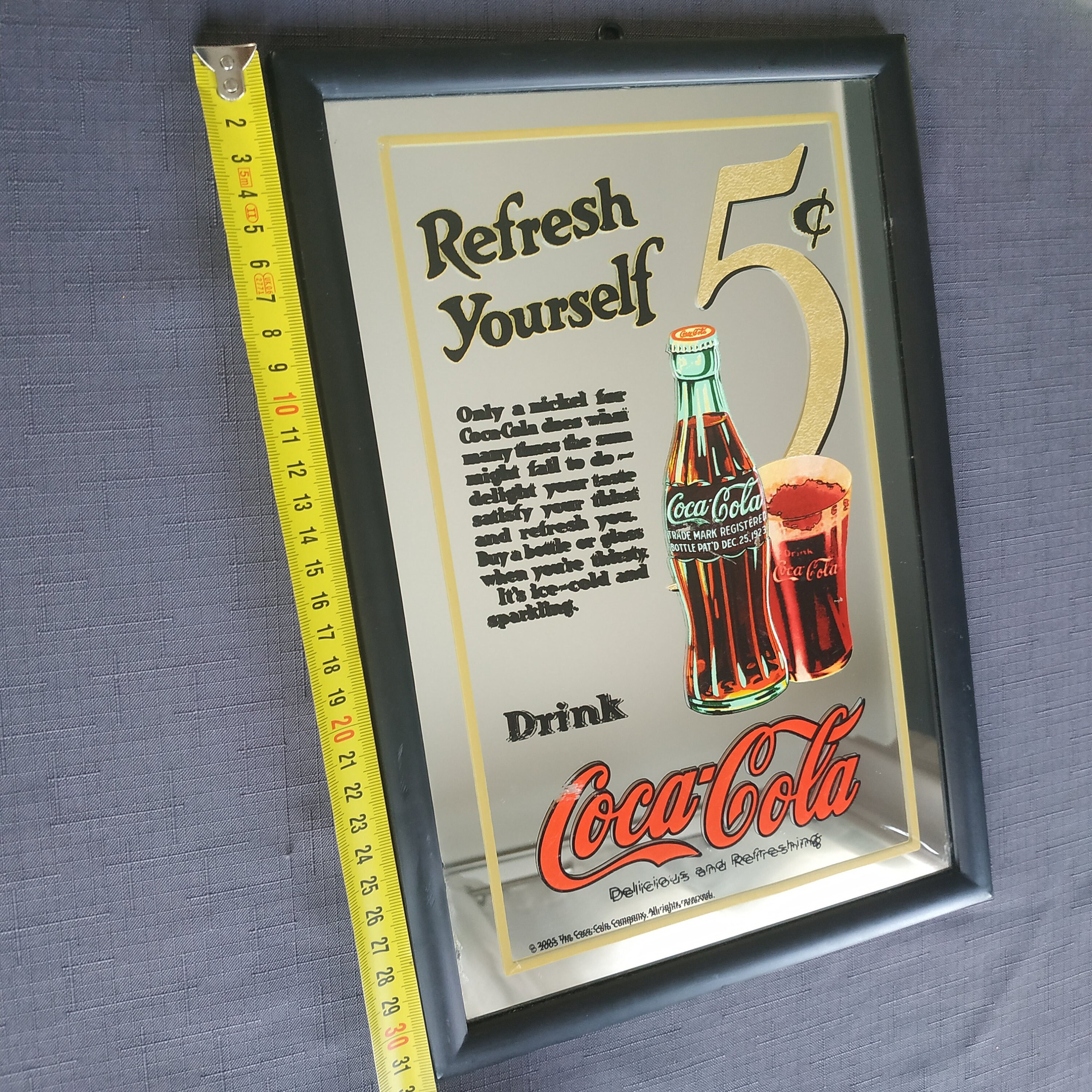 Vintage Coca Cola Mirror Advertising Sign Advertisement Mirror English ...