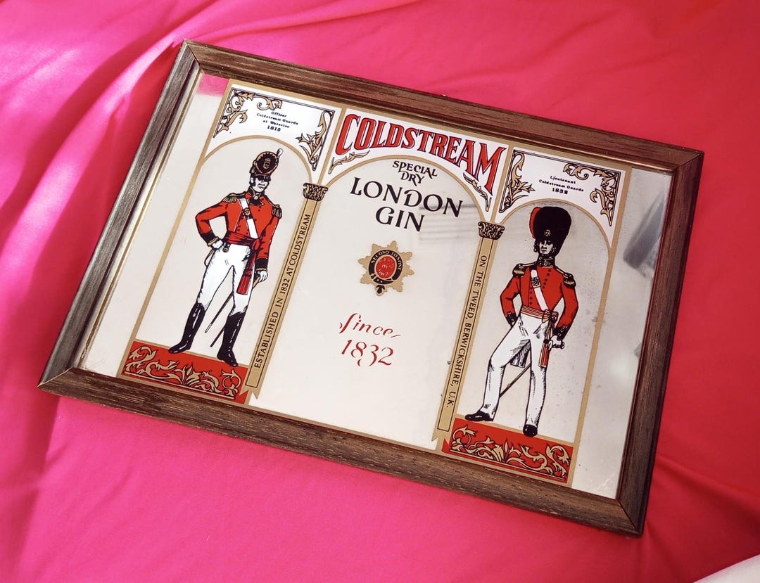 Vintage Original Beefeater Dry Gin Advertisement Mirror English British ...