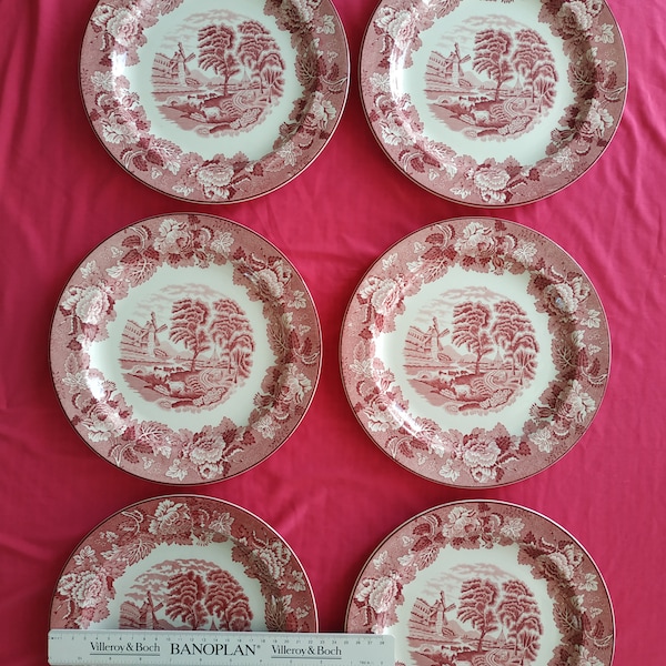 Red Transfer Ware - Etsy