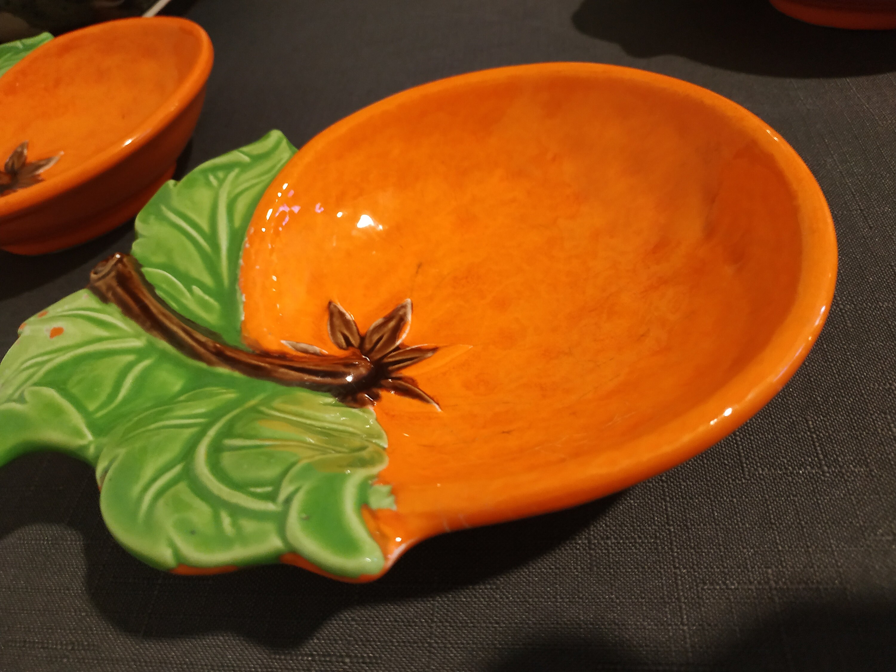 Vintage 6 Small Fruit Dish From Japan in the Form of an Orange With ...
