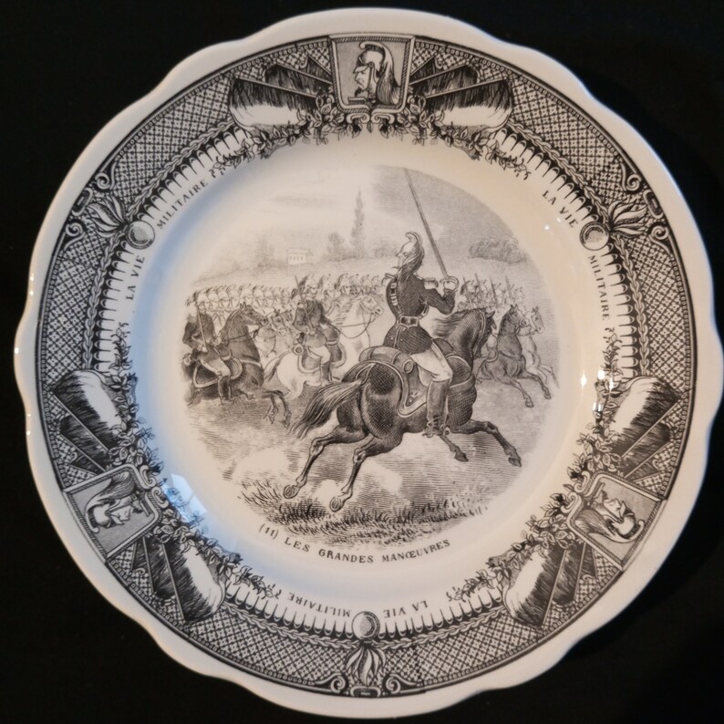4 Napoleon Army Soldier Battle Scene Porcelain Plates.france - Etsy