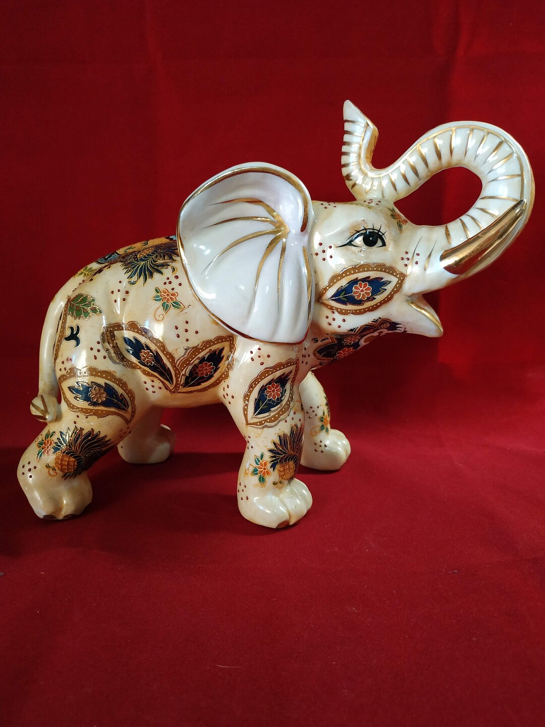 Elephant Statue.vintage Elephant Figurine .ELEPHANT Ceramic Statue ...