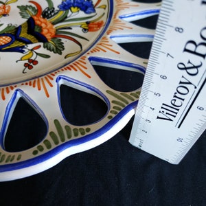 Gorgeous 19th Century Rouen Pottery/handmade/decor.majolica Floral ...